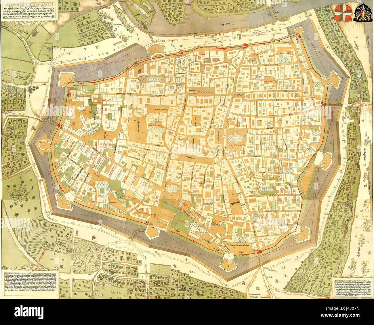 Map Vienna 1547 Stock Photo - Alamy