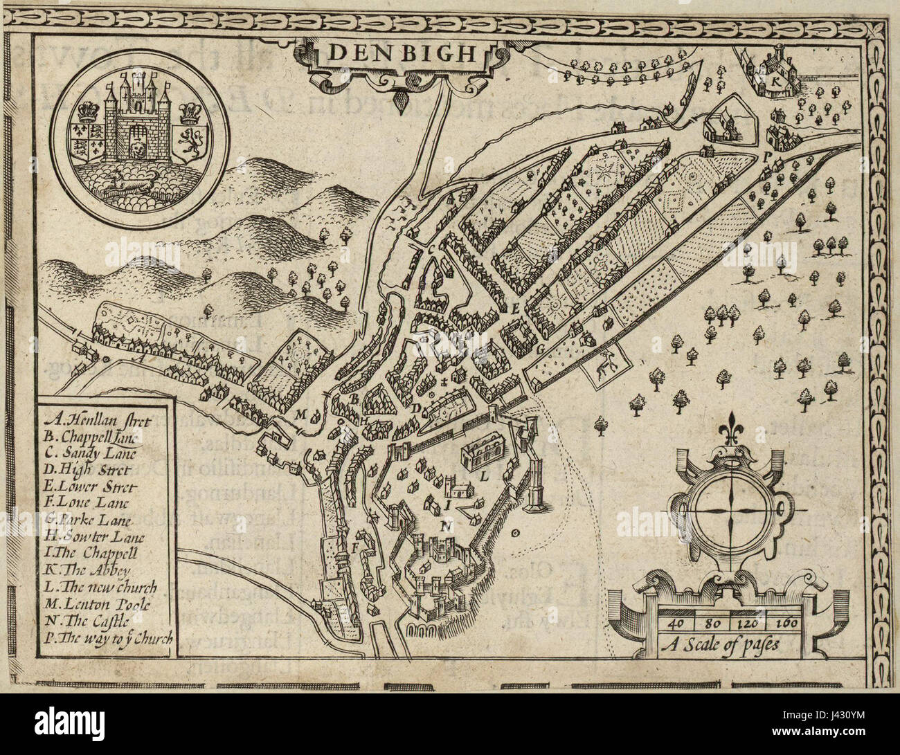 This title likely refers to an early 20th-century map of Denby, a ...