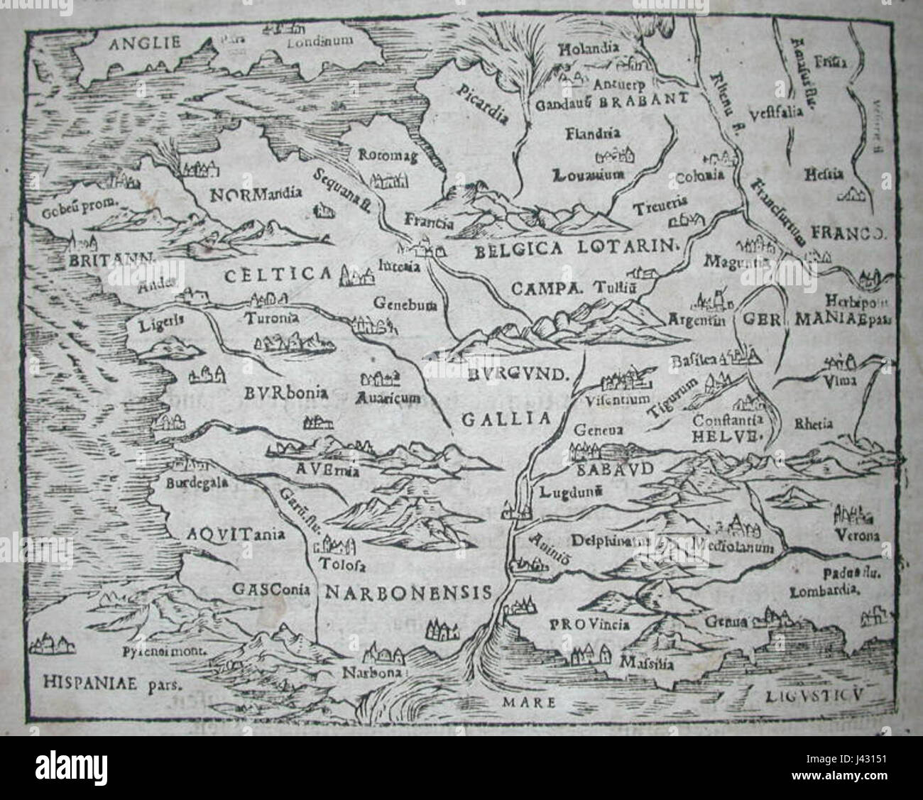 France map borders regions hi-res stock photography and images - Alamy