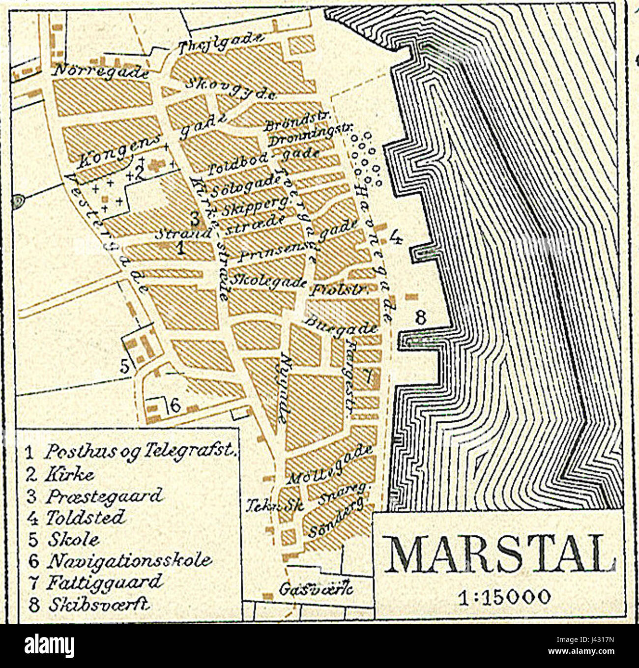 Marstal, a town on the island of Ã†rÃ¸ in Denmark, is depicted here in ...