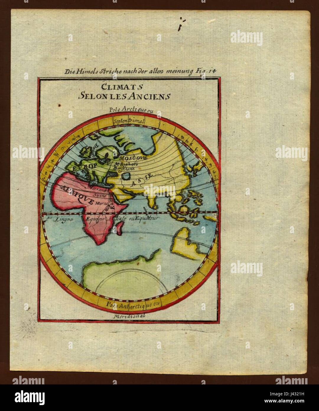 This 1719 map shows the ancient world with regions categorized by ...