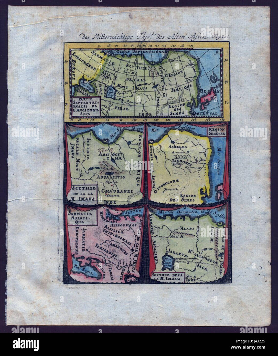 Vintage map asia textbook hi-res stock photography and images - Alamy