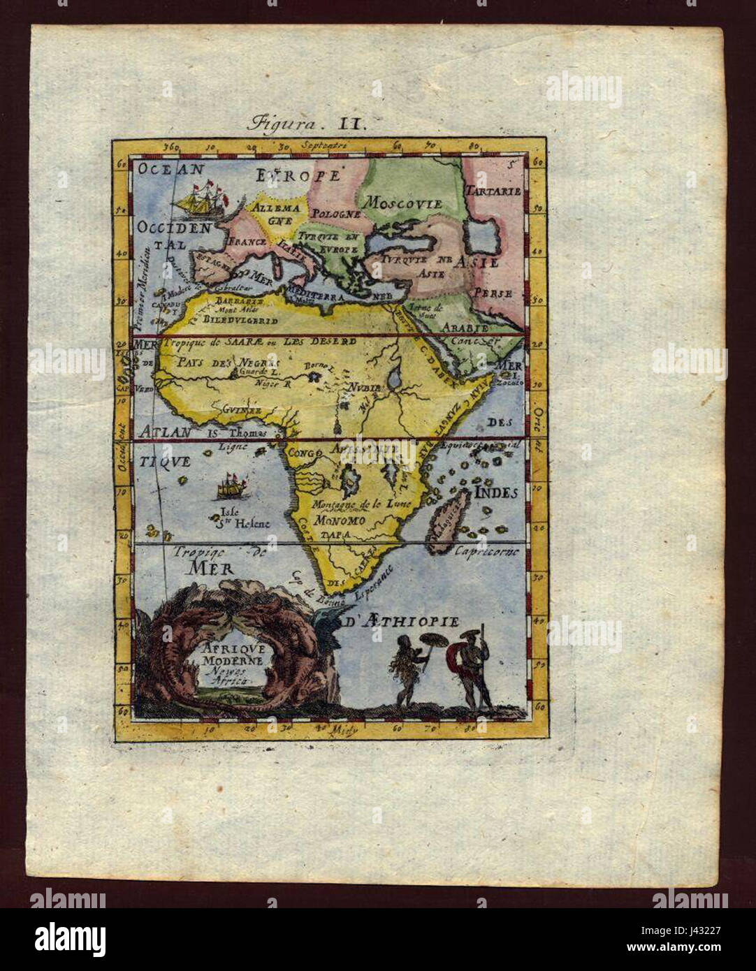 Map of Africa, 1719 Stock Photo - Alamy