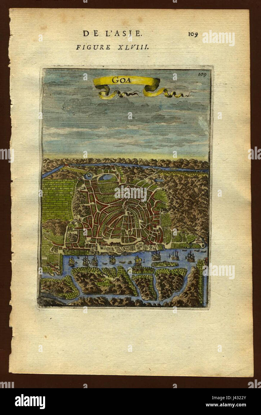 Vintage map of goa hi-res stock photography and images - Alamy