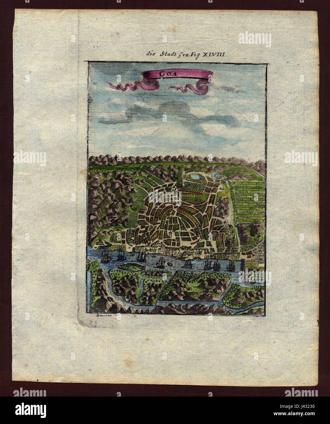 Old map of goa hi-res stock photography and images - Alamy