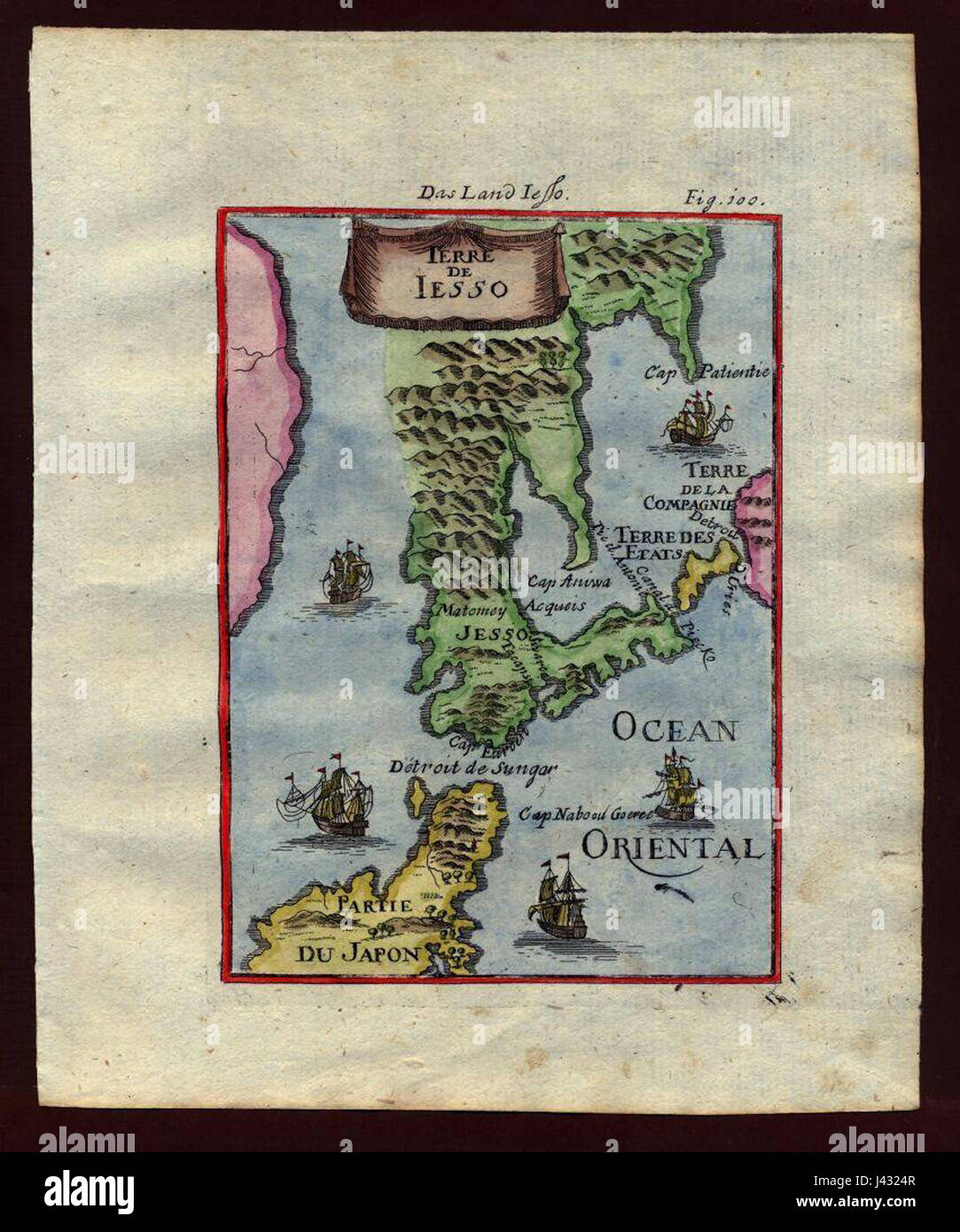 Map of Jesso, 1719 Stock Photo - Alamy