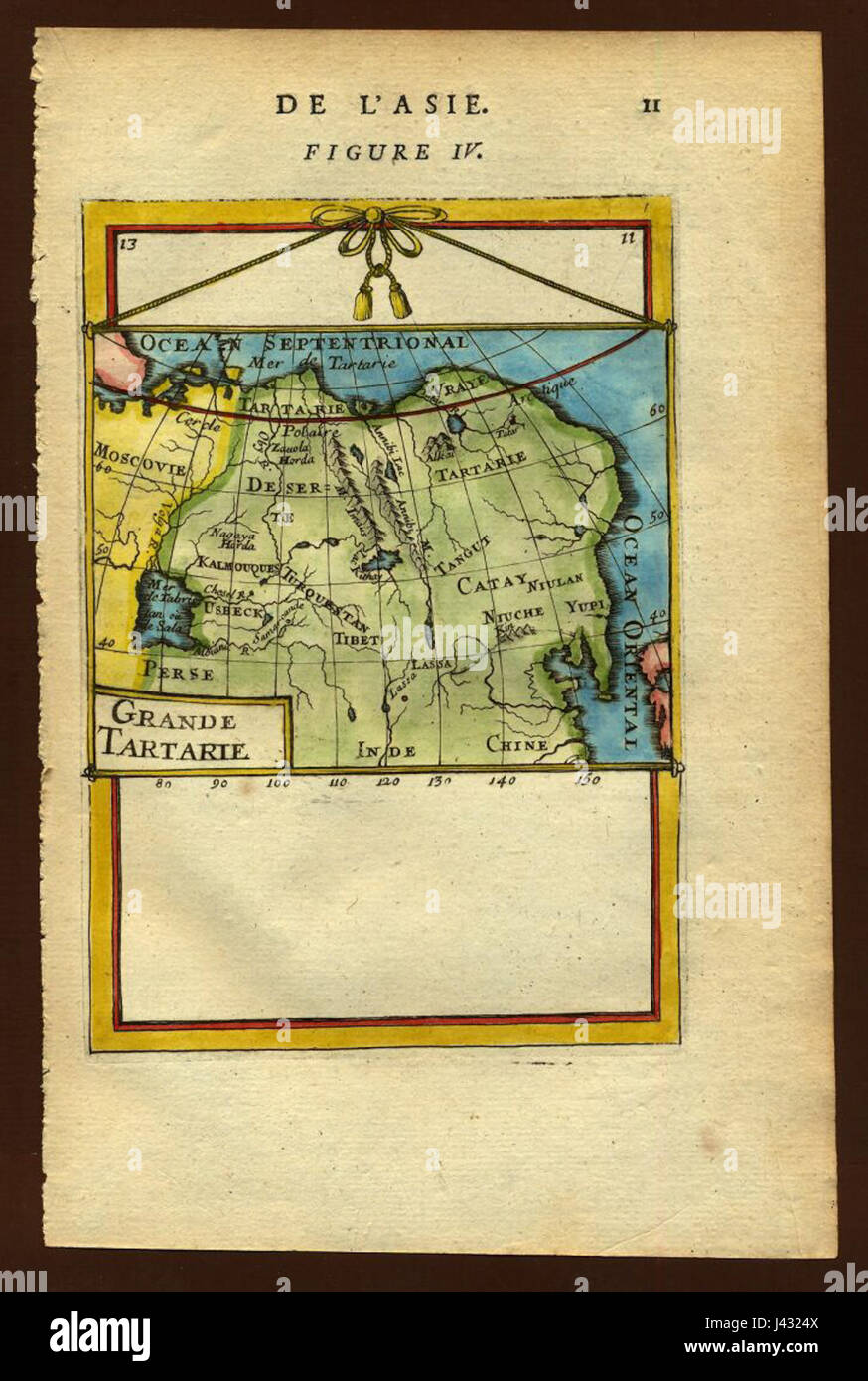 Map of Tartary (northeastern Asia), 1683 Stock Photo - Alamy
