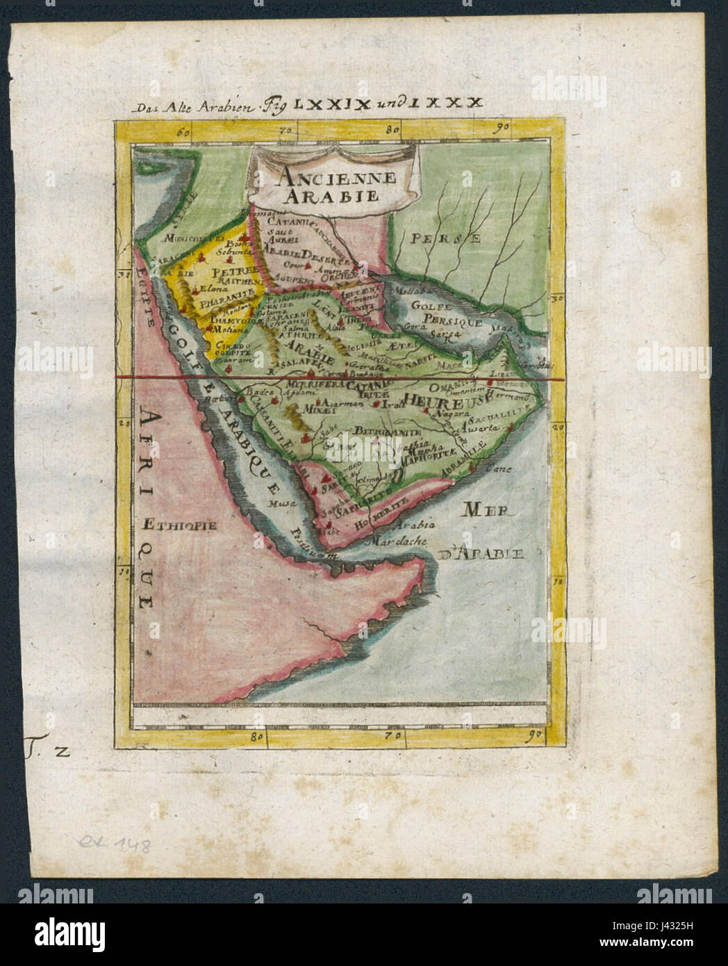 Map of ancient Arabia, 1700 Stock Photo - Alamy
