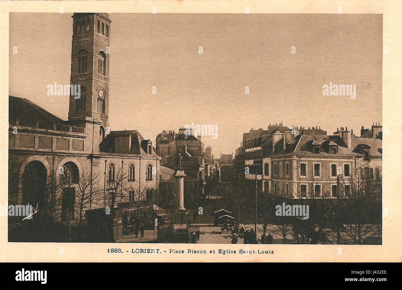 This postcard from around 1935 depicts the city of Lorient, France. It ...