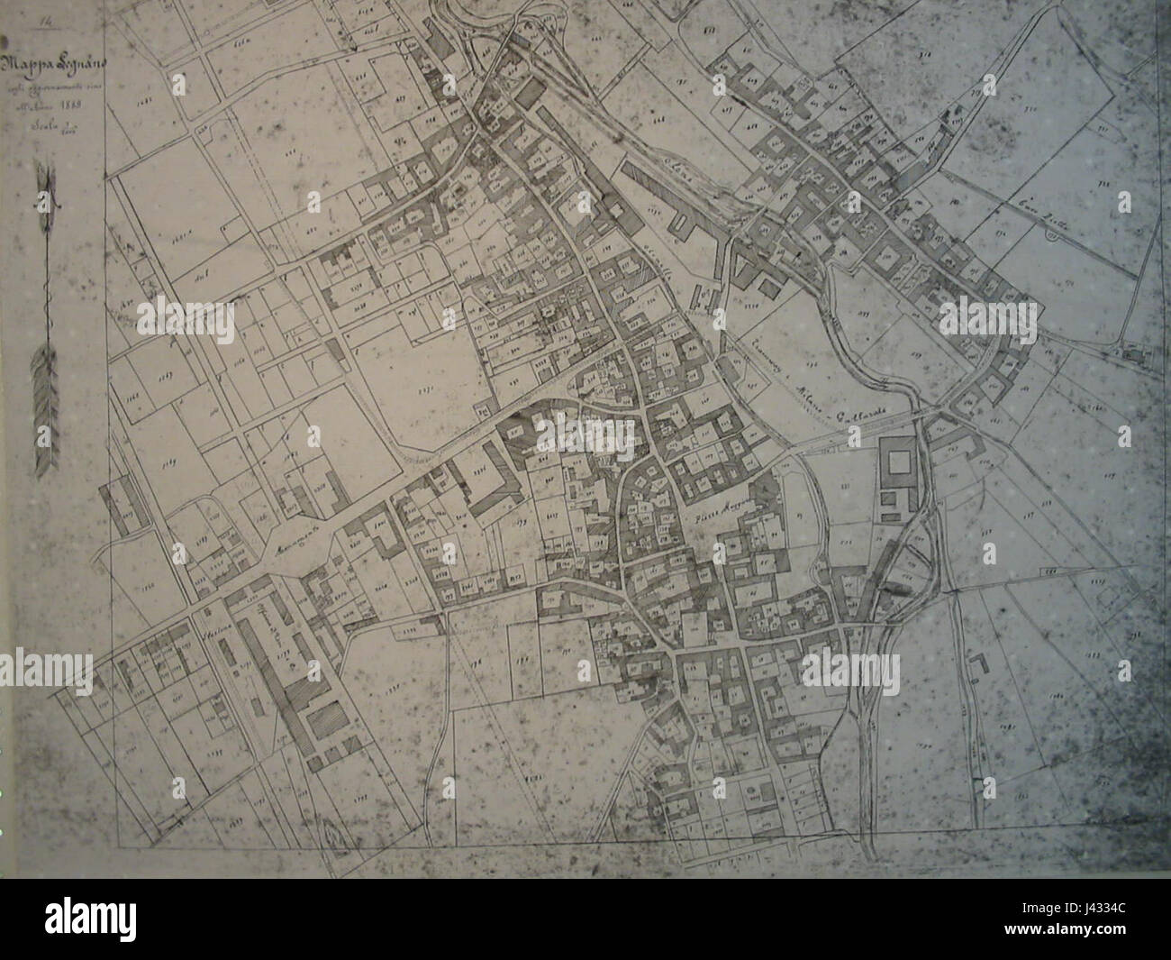 Mappa Legnano 1889 Stock Photo - Alamy