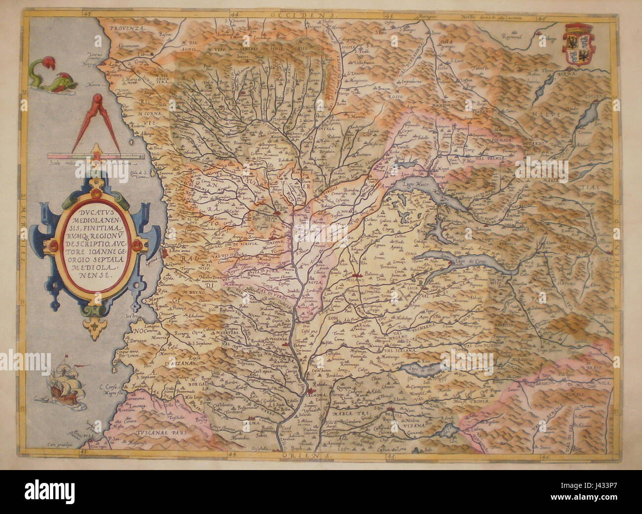 The 'Mappa del ducato di Milano' is a map depicting the Duchy of Milan ...
