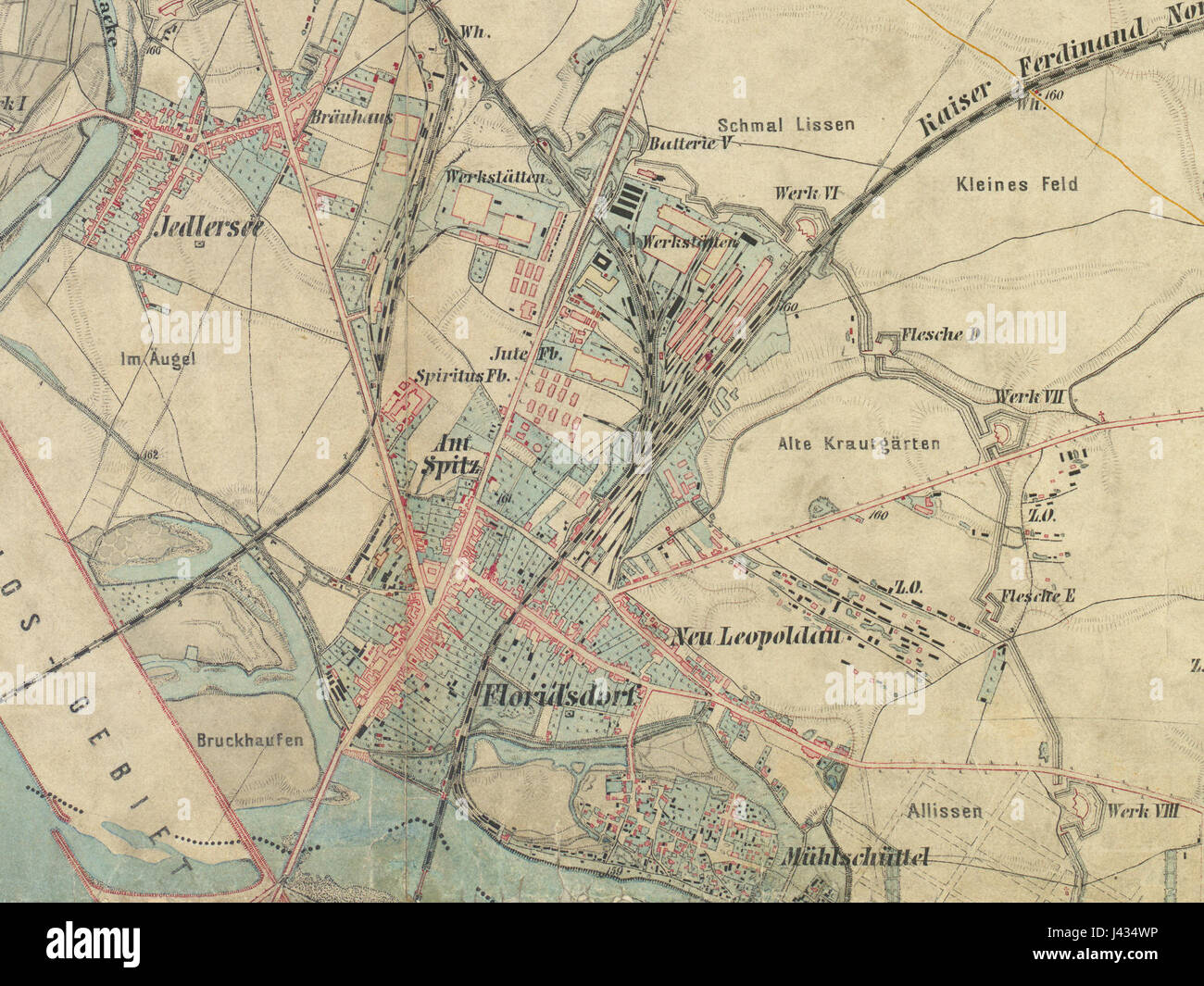 A historical image or document related to the Floridsdorf area in ...