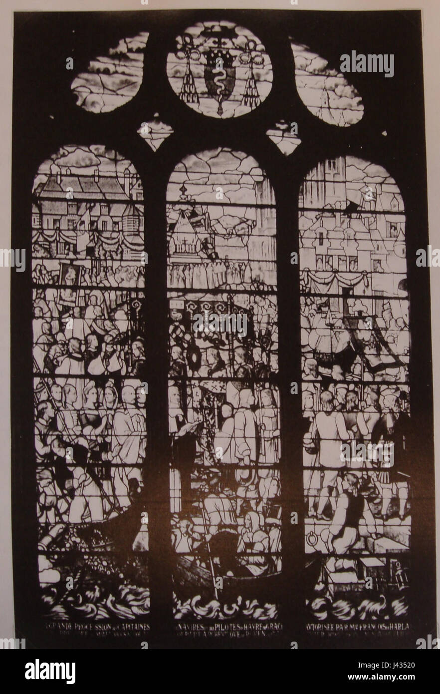 'La grande procession' is a stunning stained glass window depicting a ...