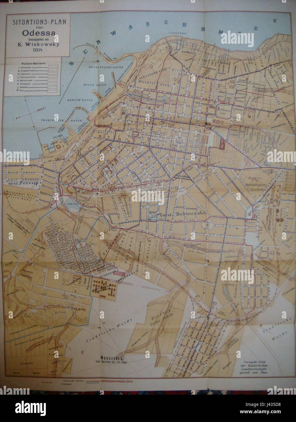 Vintage map of odessa hi-res stock photography and images - Alamy