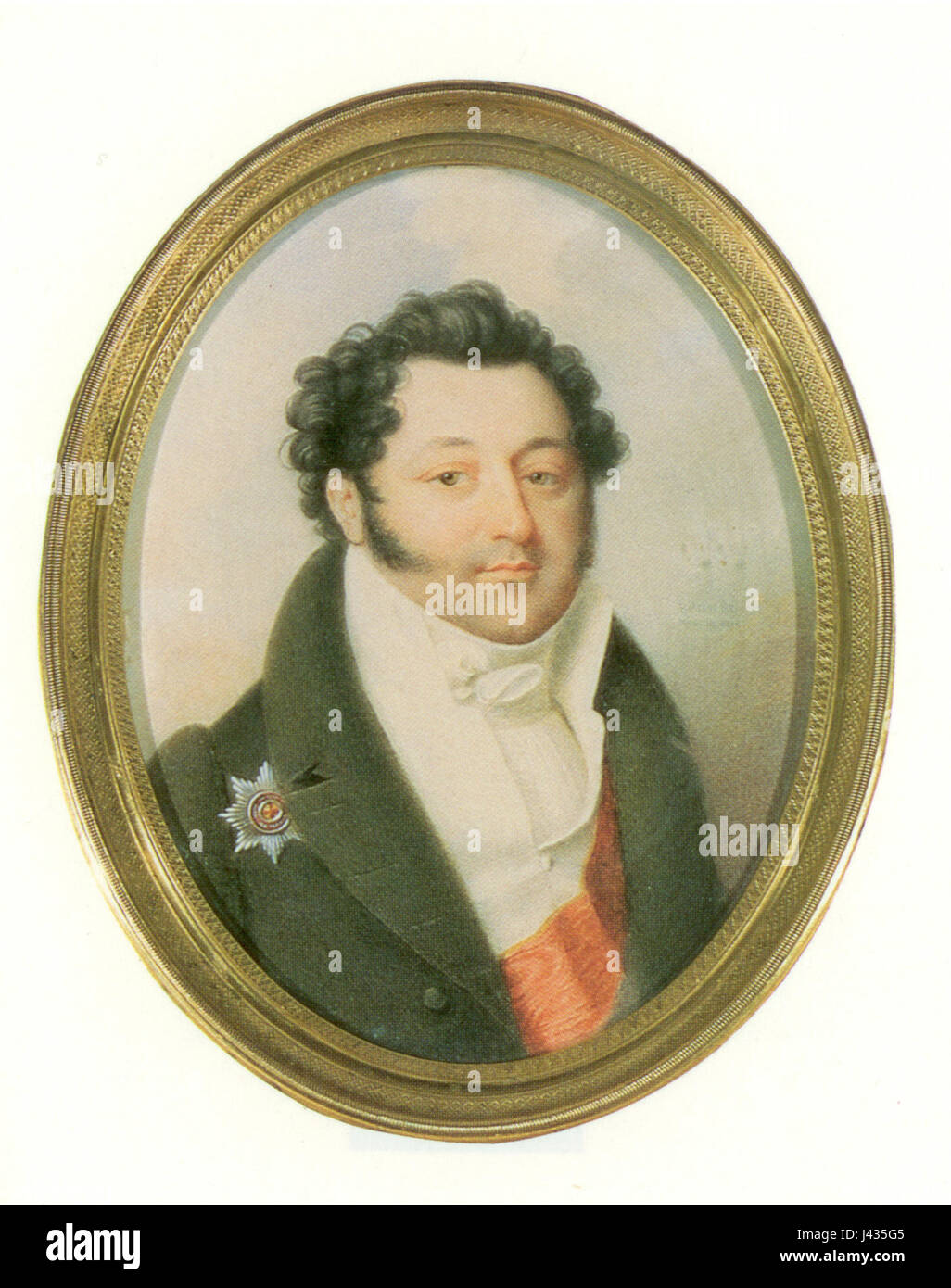 Konstantin Yakov. Bulgakov by J.H.Benner (1818, Hermitage Stock Photo - Alamy