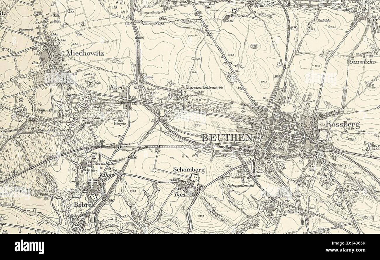 The Messtischblatt 5679 (ex 3309) Beuthen 1883 is a detailed ...