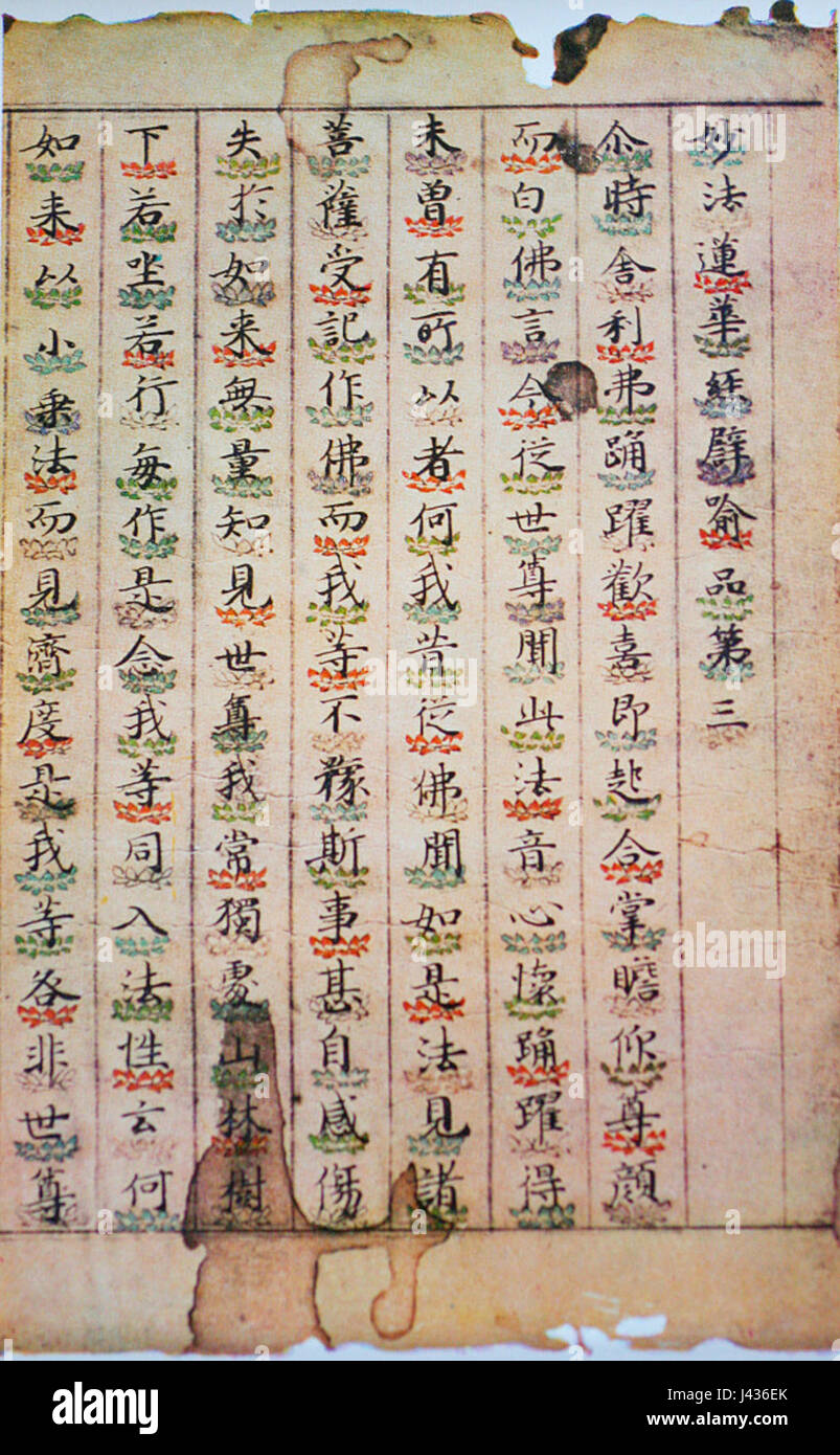 The Lotus Sutra is a central scripture of Mahayana Buddhism. Ryukoji is ...