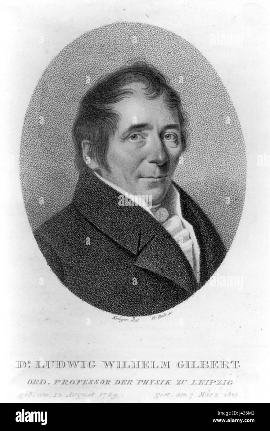 A historical figure, Ludwig Wilhelm Gilbert, whose work contributed to ...