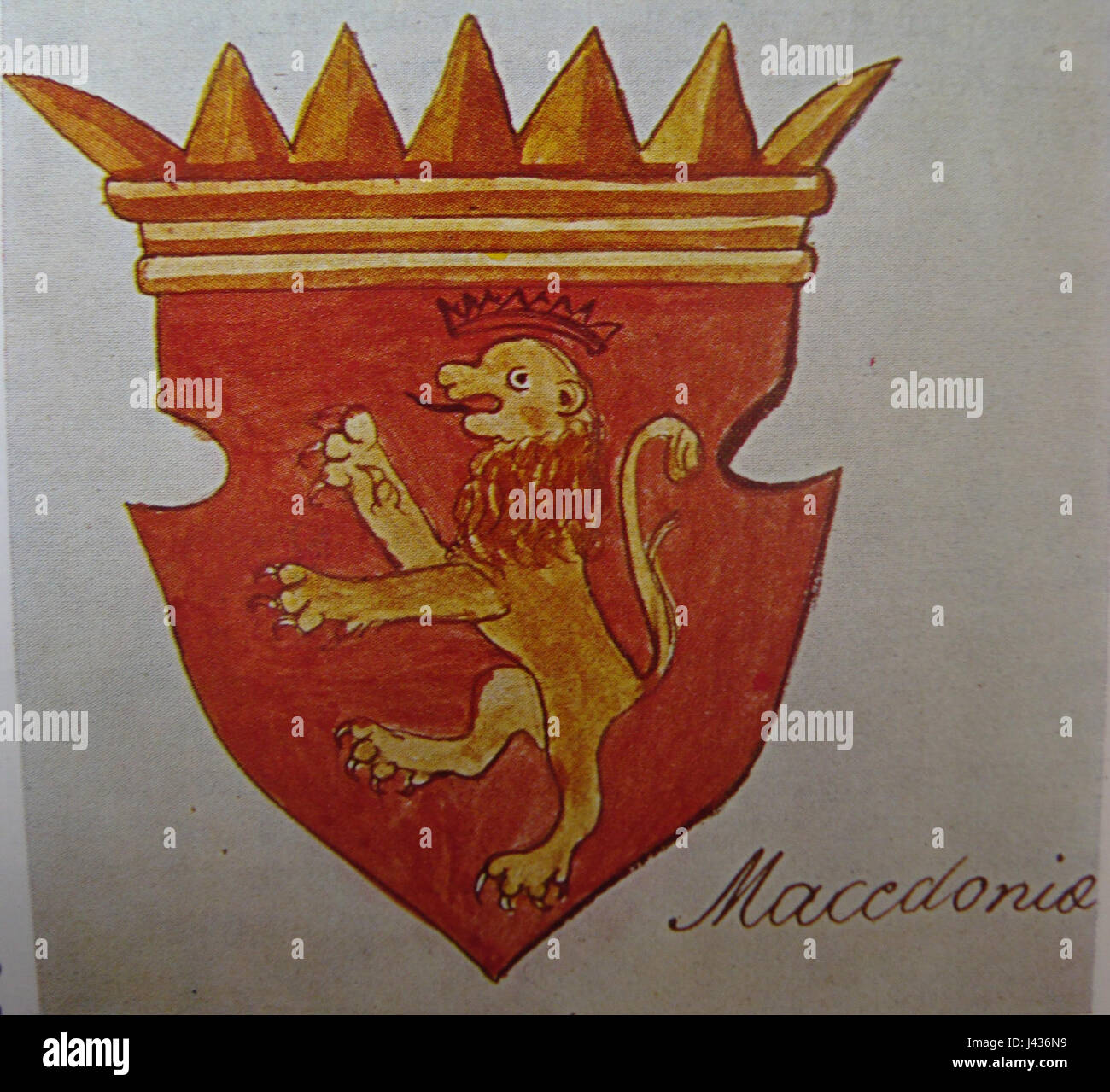 Macedonian coat of arms, 1842 Stock Photo - Alamy