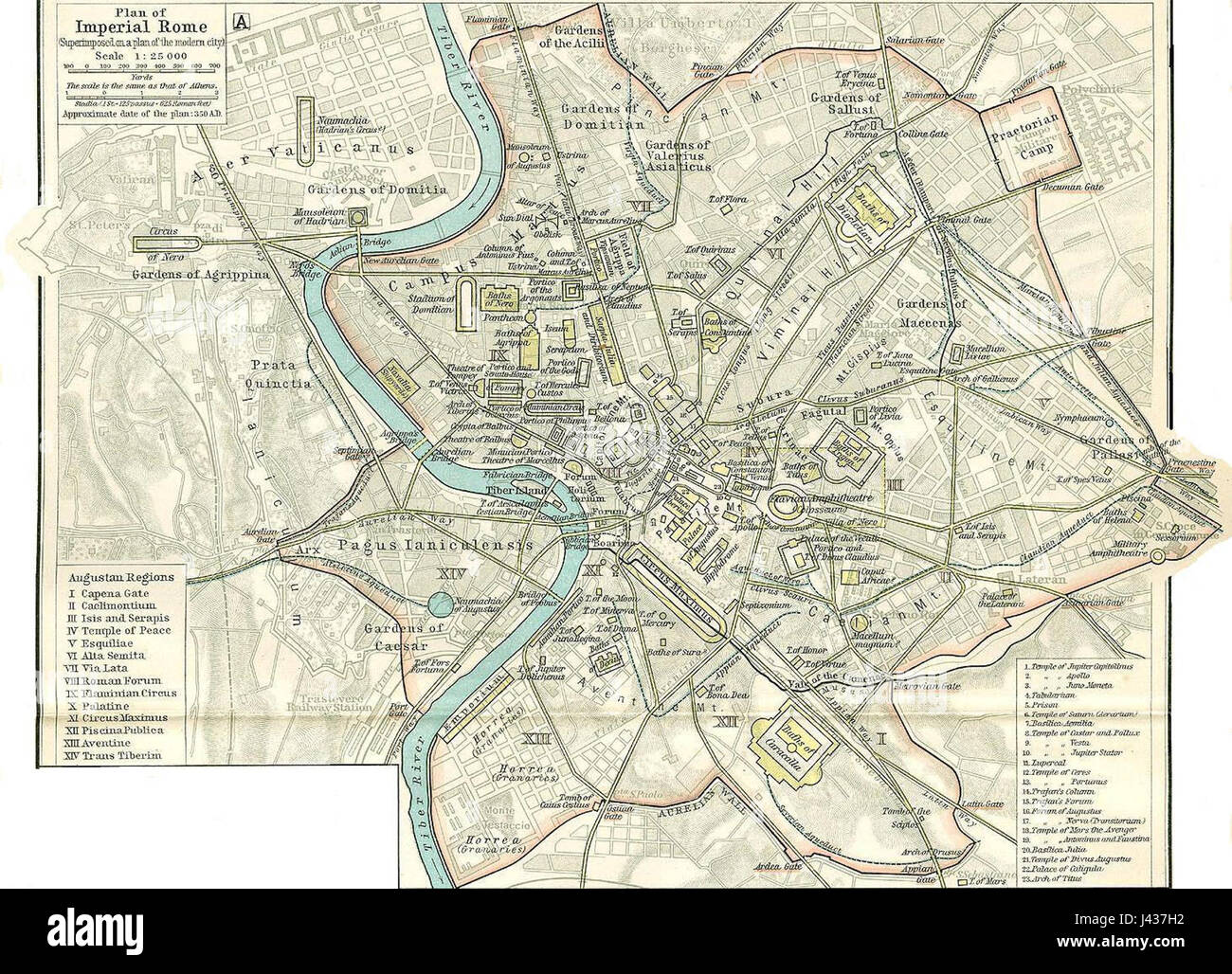 A historical map of Imperial Rome created by William R. Shepherd, an ...