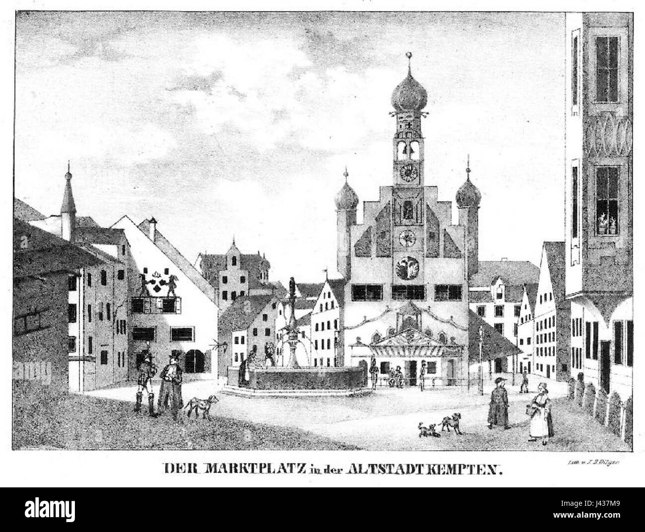 This title refers to the Marktplatz (market square) and Rathaus (town ...