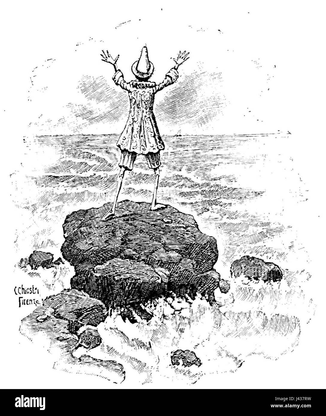 An illustration from page 149 of 'Le avventure di Pinocchio,' the ...