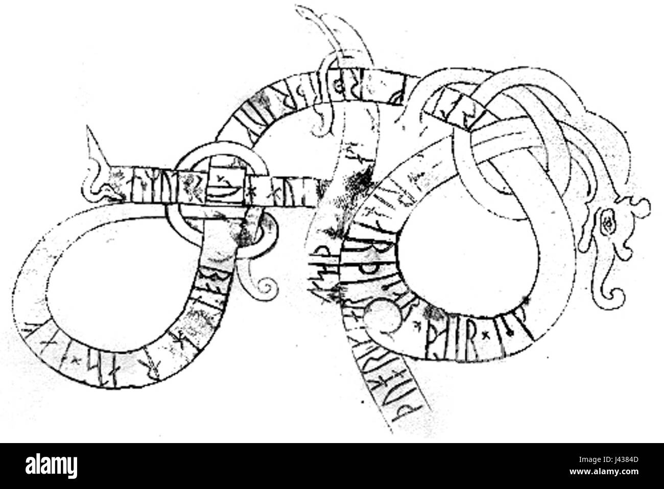 Lion runes drawing Stock Photo - Alamy