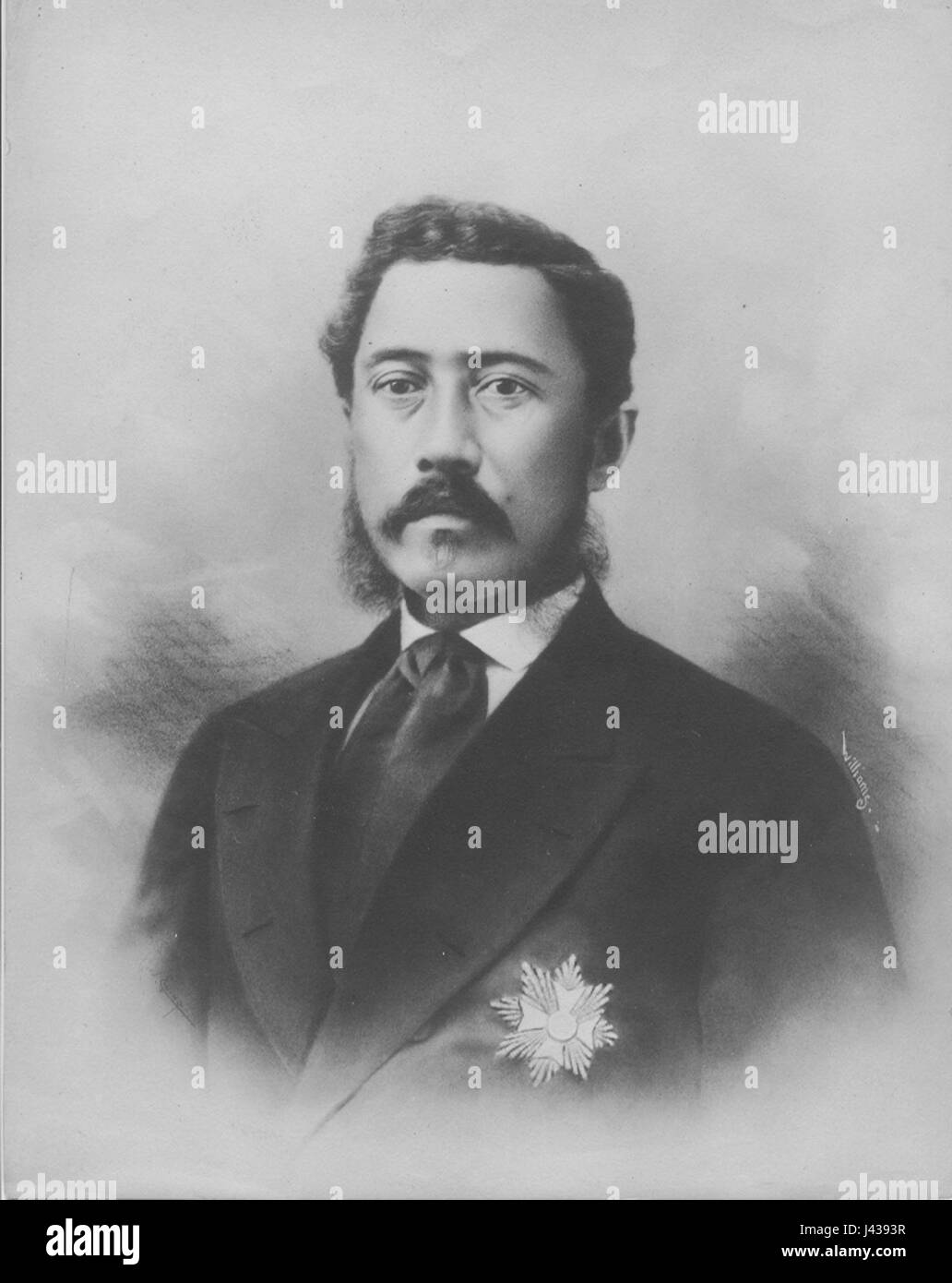The retouched photograph of King Lunalilo, Hawaii's fifth monarch ...