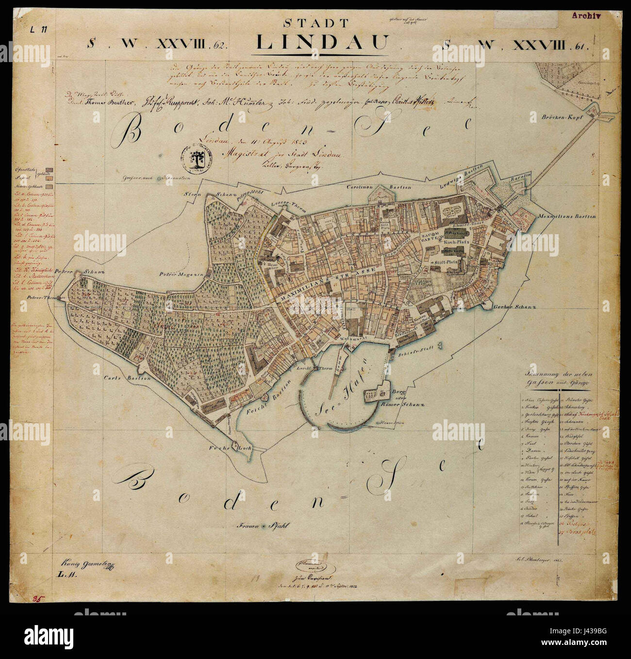 Lindau St. Lin 1822 is an image or reference to a historical artwork or ...