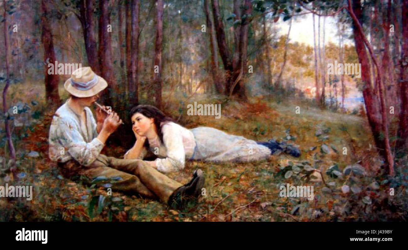 McCubbin Bush Idyll 1893 Stock Photo - Alamy