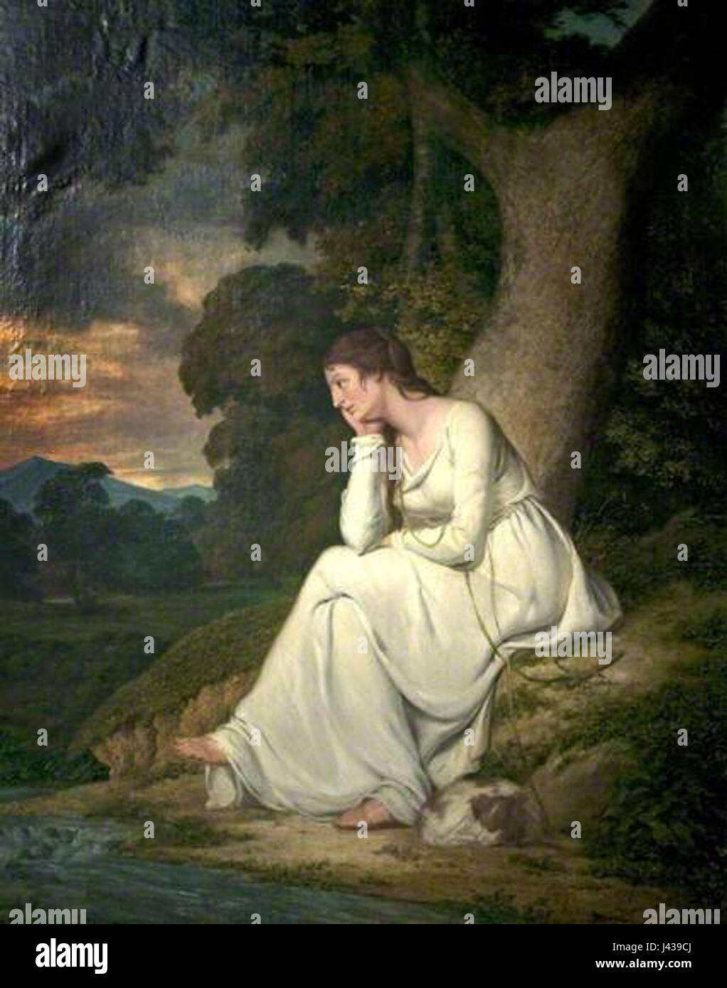 Maria and her Dog Silvio by Richard Hurlstone or Hurleston Stock Photo ...