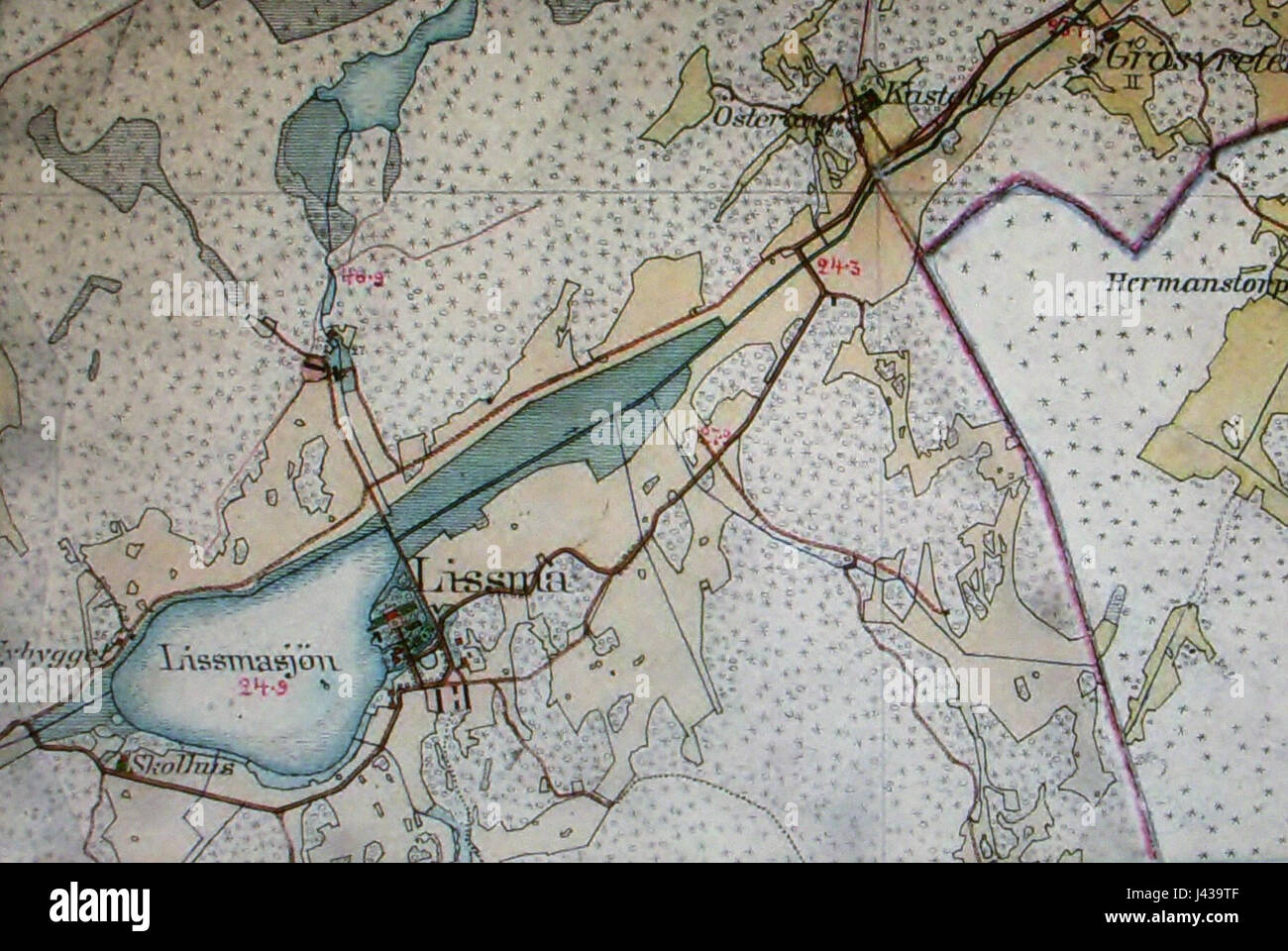 Lissma karta 1901 Stock Photo - Alamy