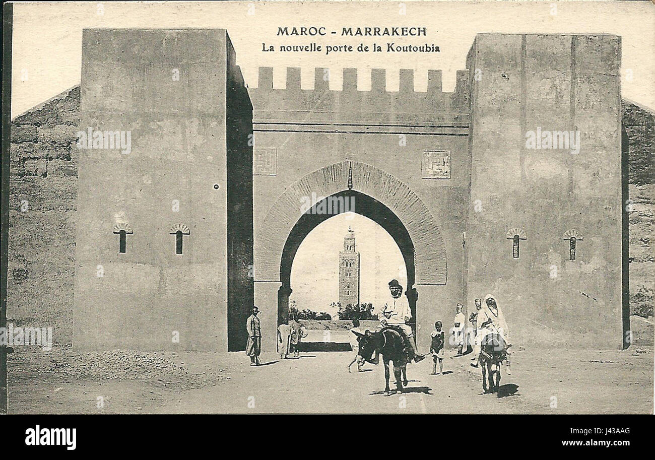 Marrakech Koutoubia, painted in 1919, depicts the famous Koutoubia ...