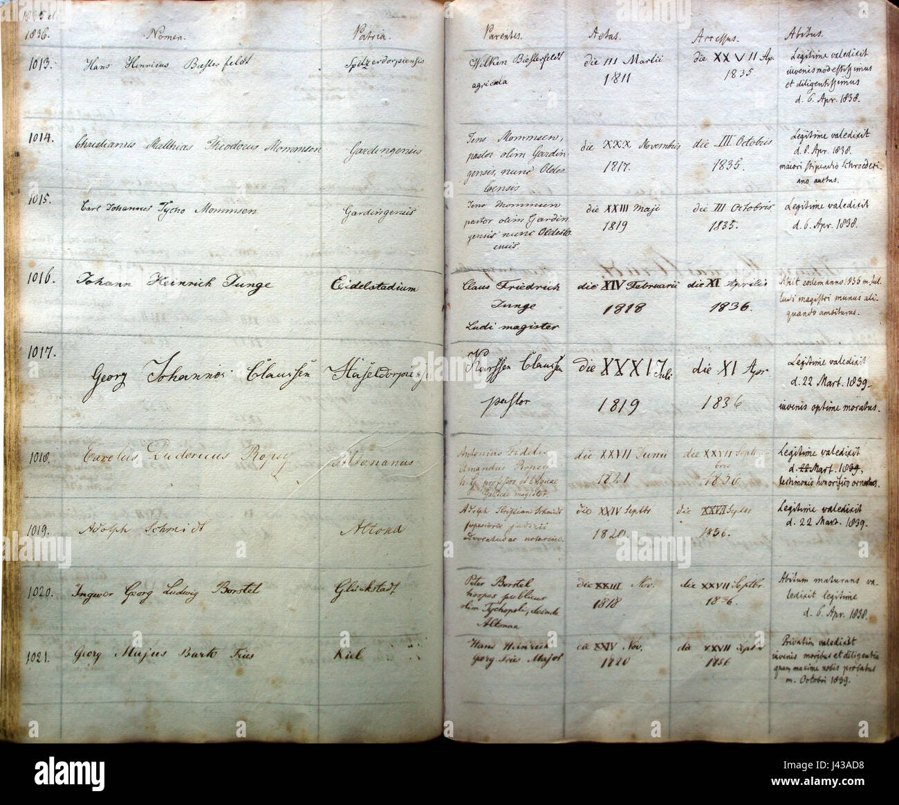 Matrikel hi-res stock photography and images - Alamy