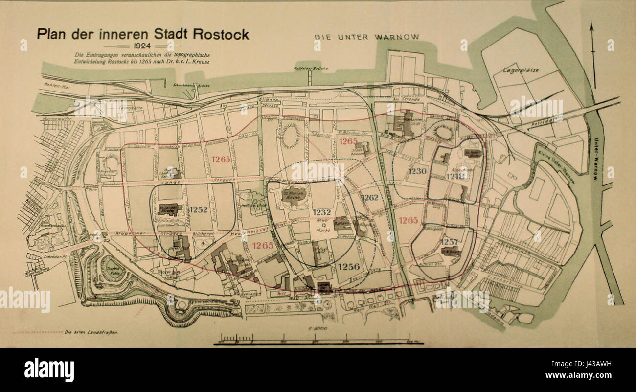 Rostock map hi-res stock photography and images - Alamy