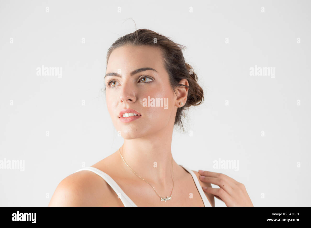 Hi key portraits, female Stock Photo - Alamy