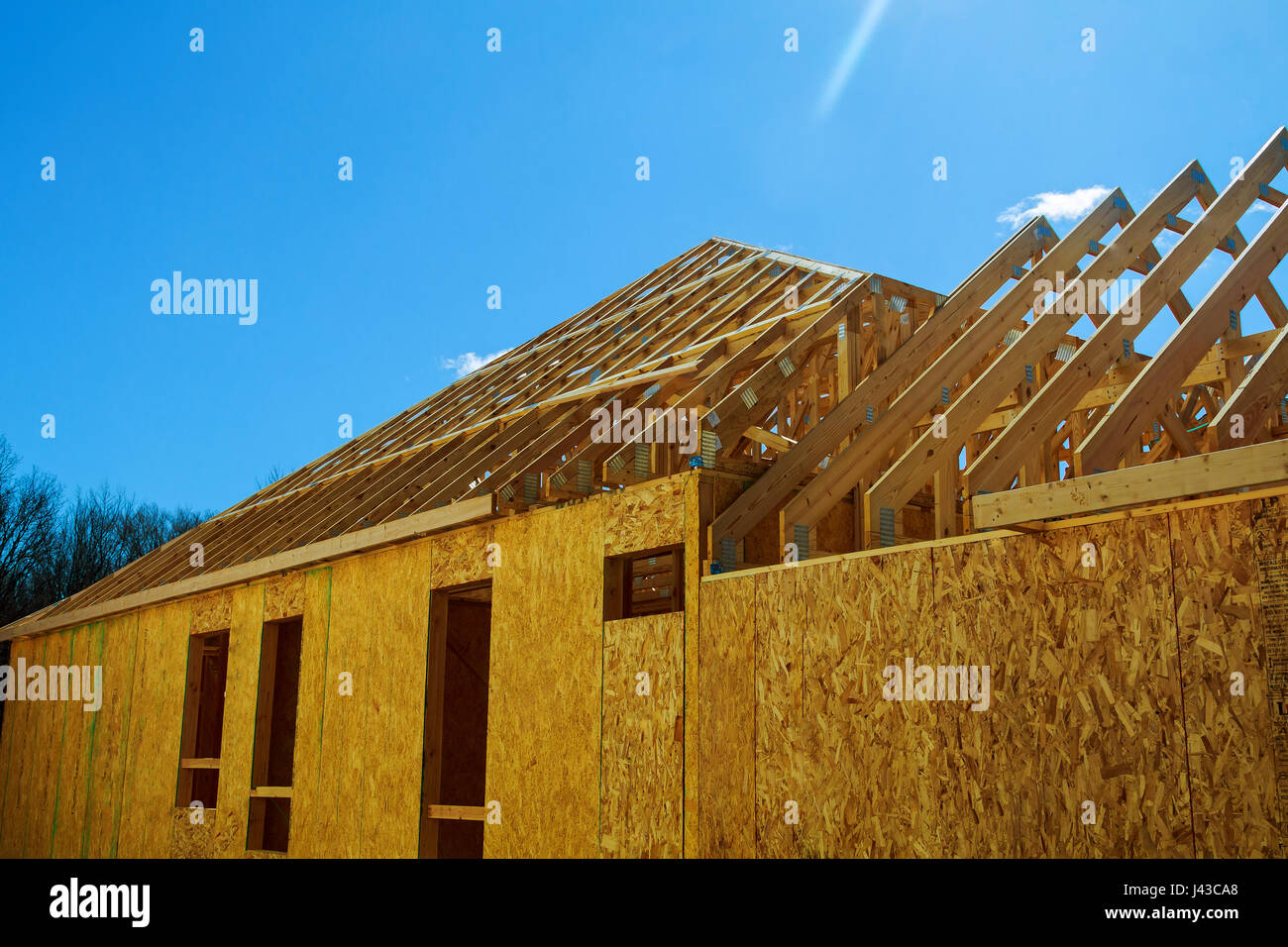 A new home under construction in The new building house Stock Photo - Alamy