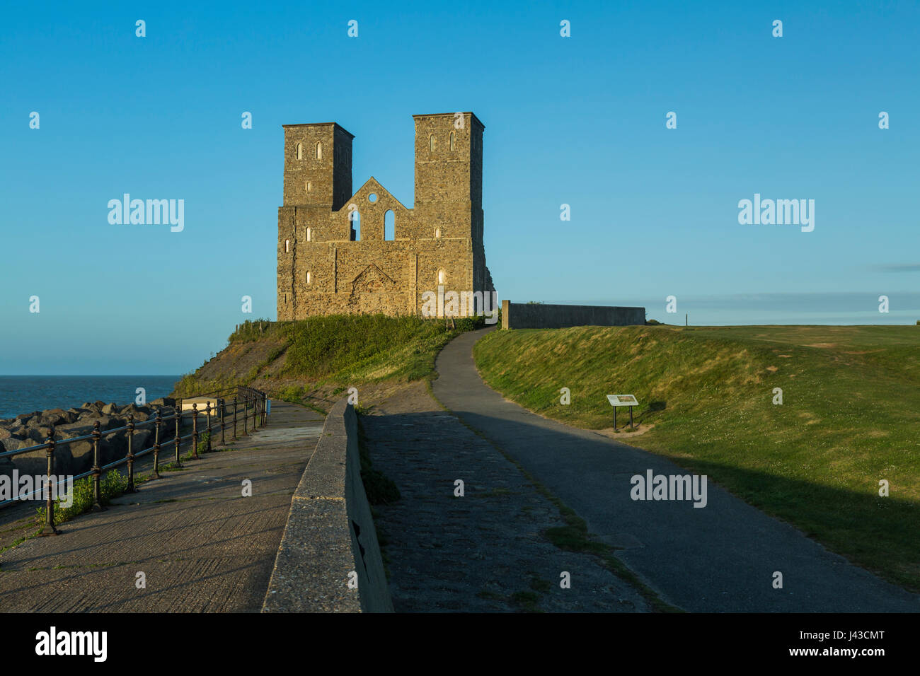Reculver Twin Towers nr Herne Bay,Kent,UK Stock Photo - Alamy