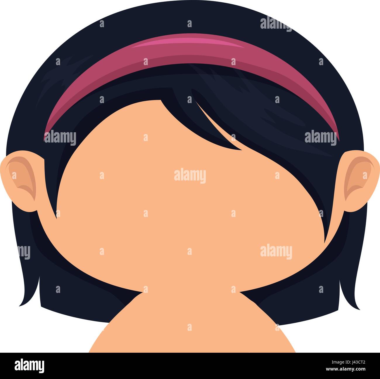 cute little girl without blouse character Stock Vector Image & Art - Alamy