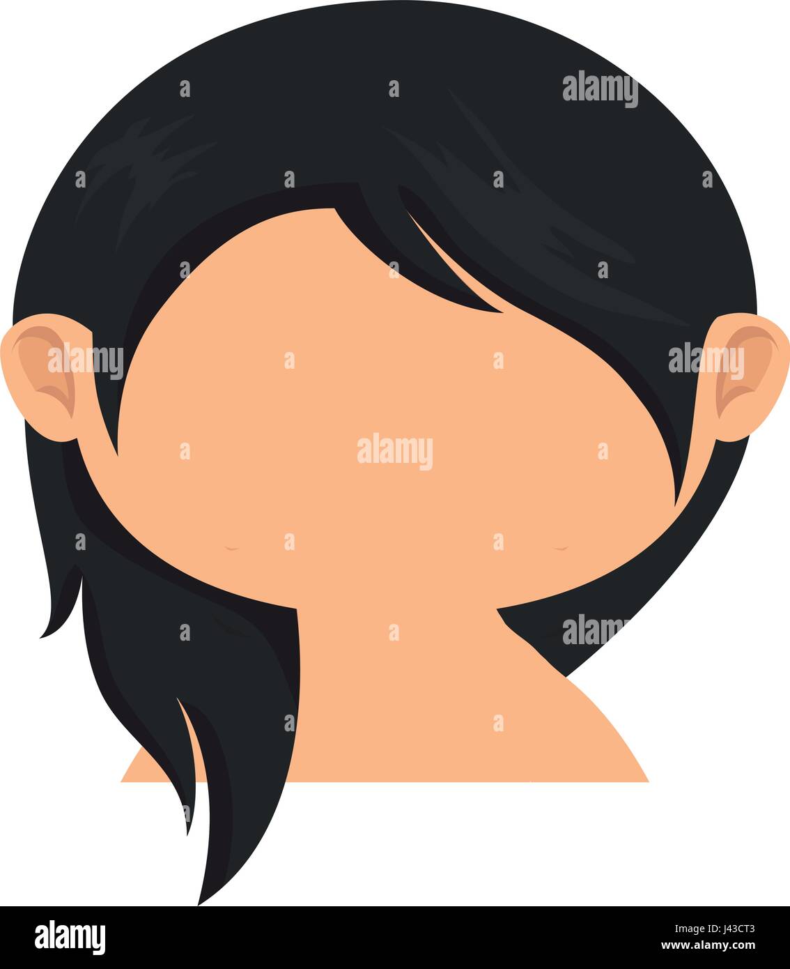 cute little girl without blouse character Stock Vector Image & Art - Alamy
