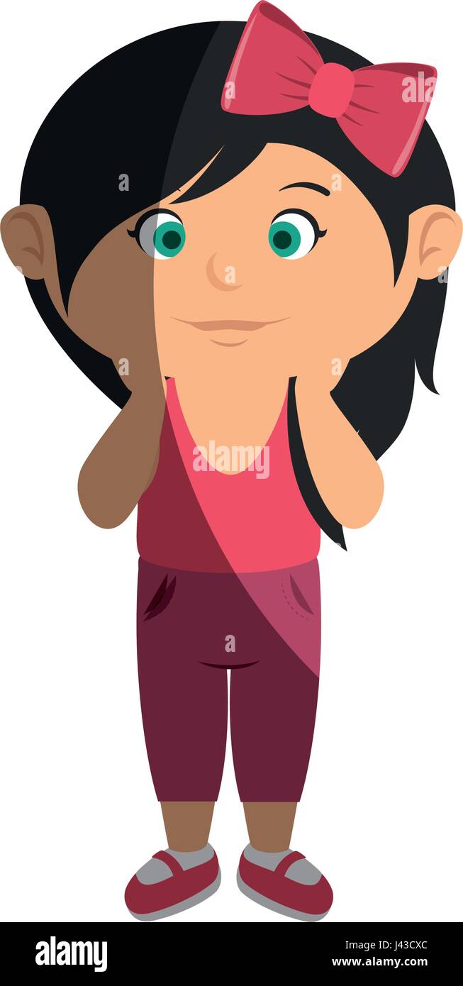 cute little girl character Stock Vector Image & Art - Alamy