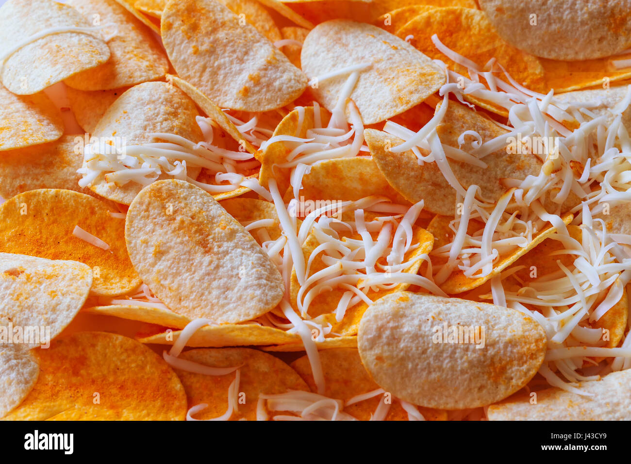 Chips pattern. Yellow salted potato chips as background. Chips texture ...