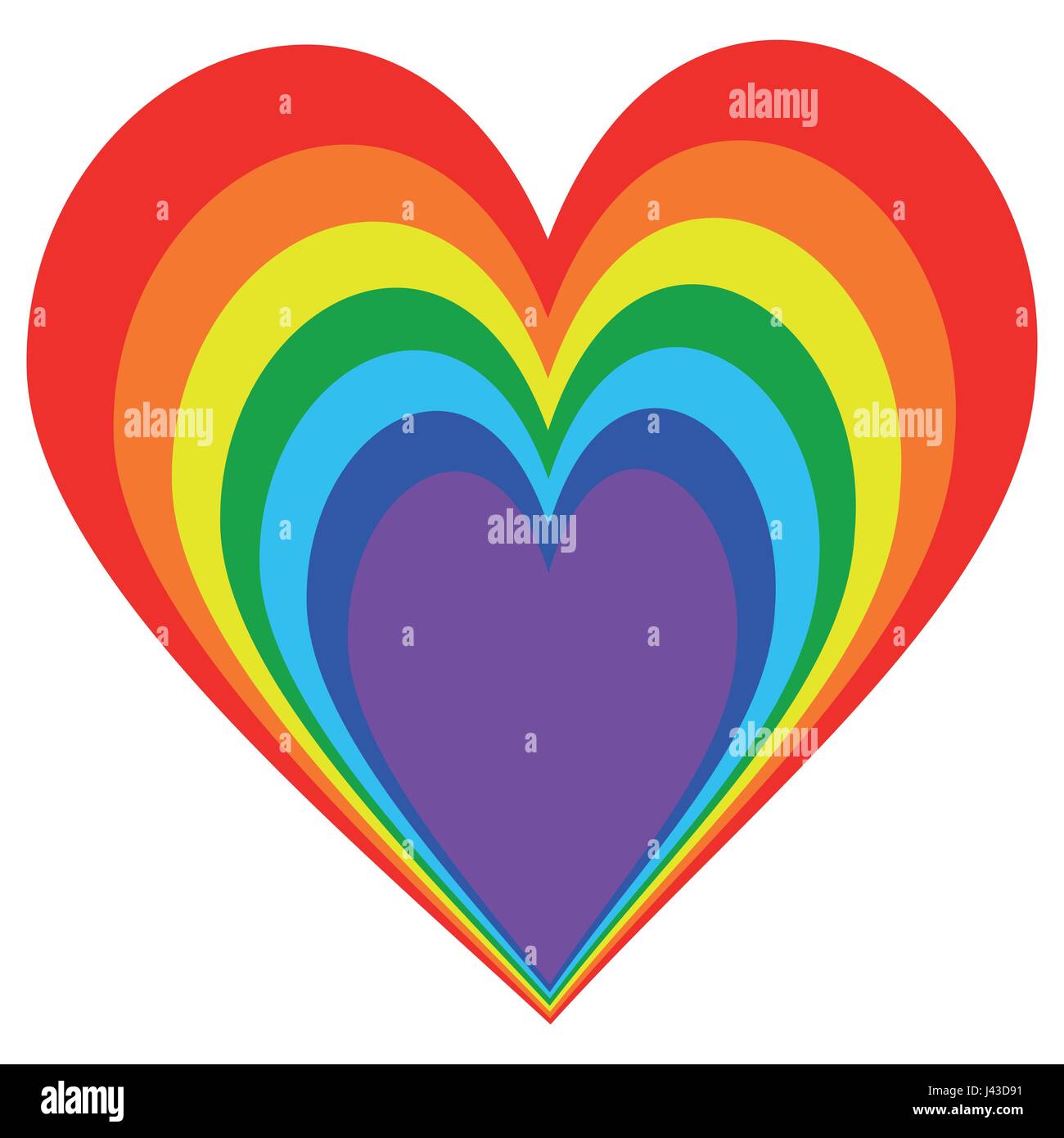 Rainbow Heart styles Stock Vector Image & Art - Alamy