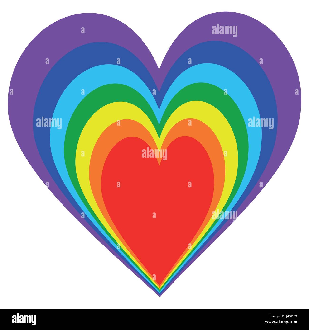 Rainbow Heart styles Stock Vector Image & Art - Alamy