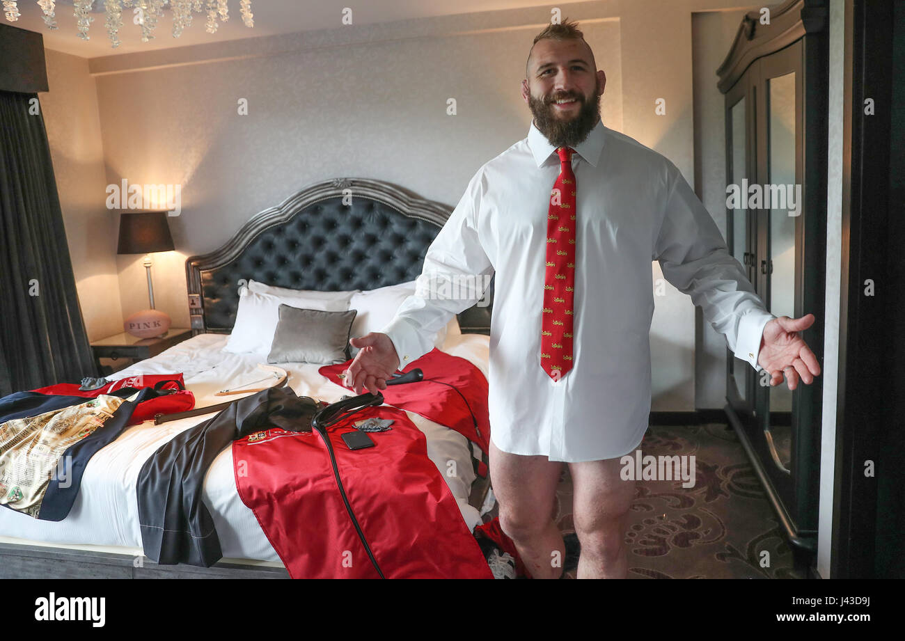 Lions' Joe Marler during the suit fitting at the Hilton Syon Park Hotel ...