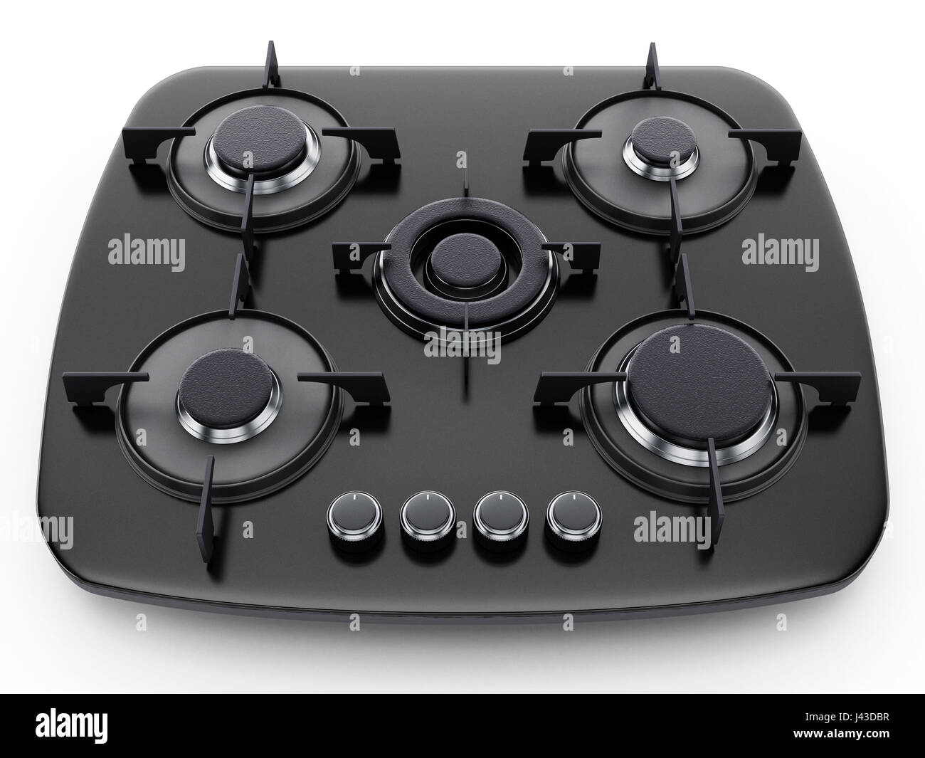 Modern stove isolated on white background. 3D illustration Stock Photo ...