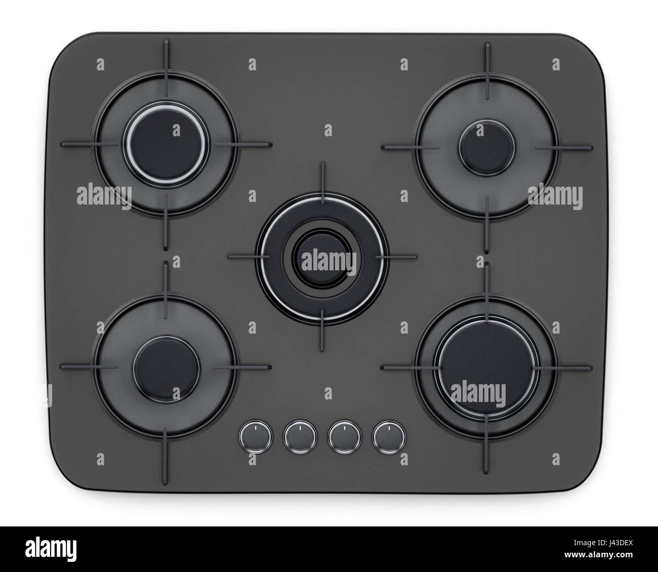 Modern stove isolated on white background. 3D illustration Stock Photo ...