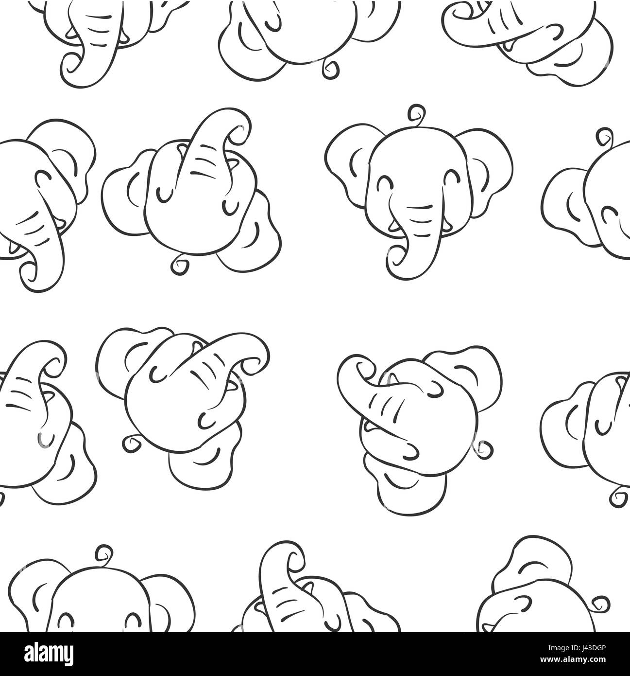 Doodle of elephant animal style Stock Vector Image & Art - Alamy