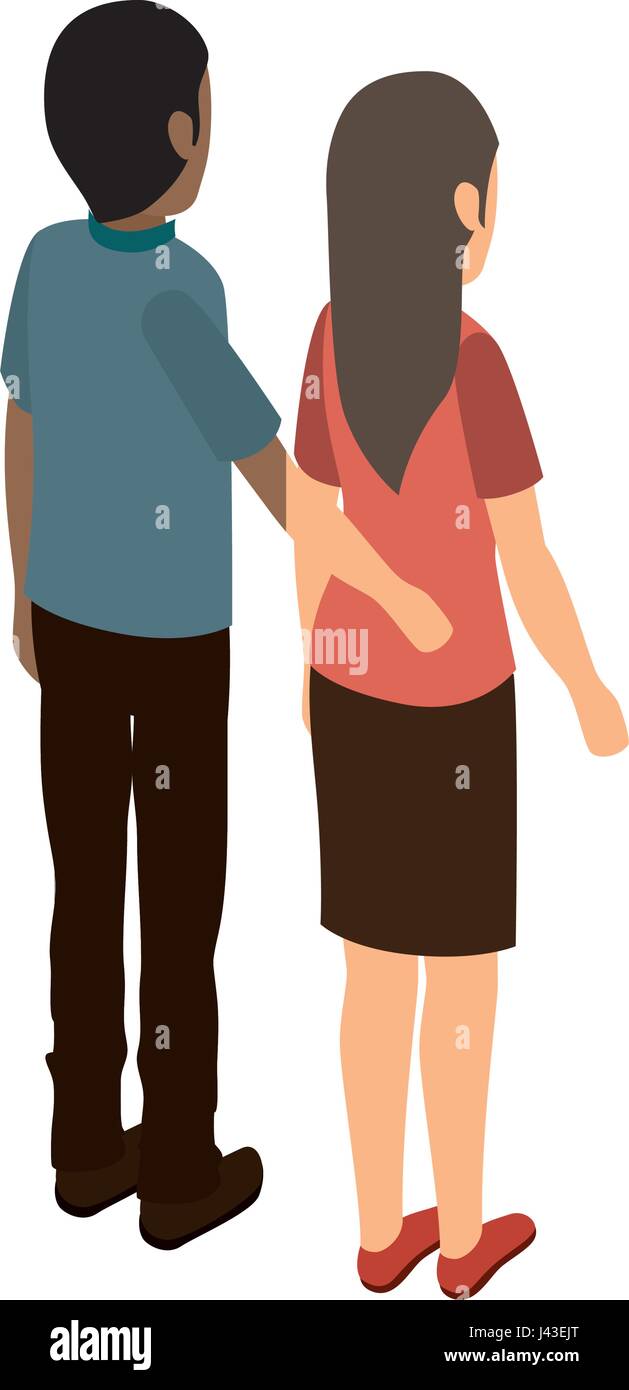 young couple avatars characters isometric Stock Vector Image & Art - Alamy