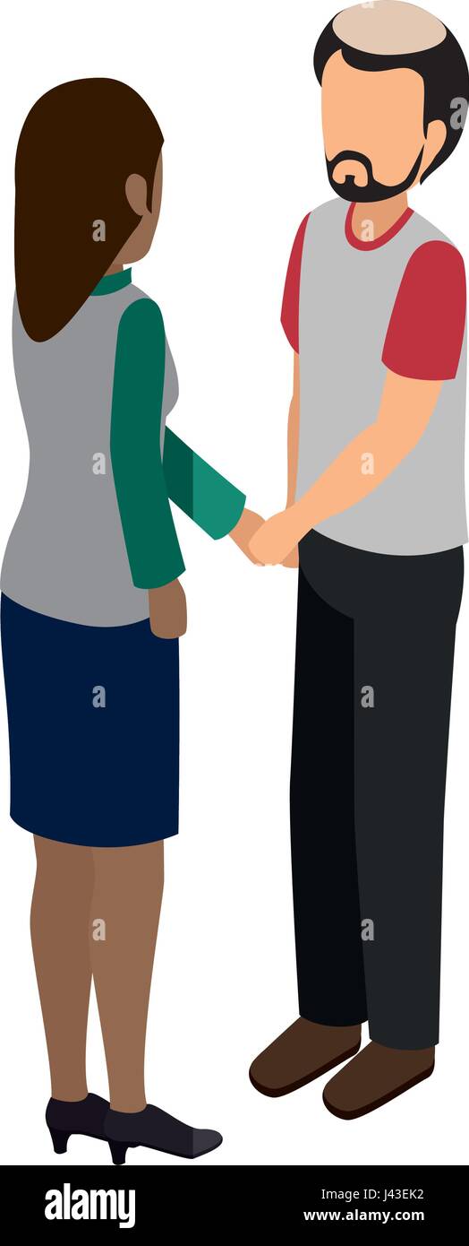 young couple avatars characters isometric Stock Vector Image & Art - Alamy